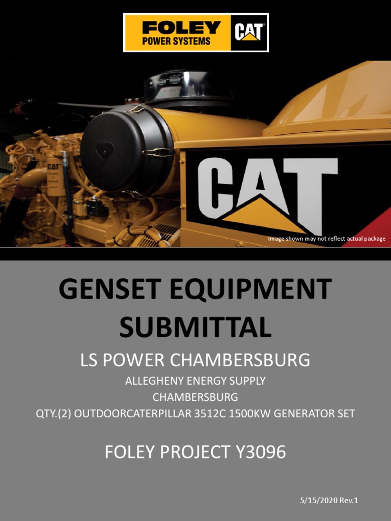 Submittal - LS Power Chambersburg - G3096 - 5.15.20 | PDF | Electric Generator | Electrical ...