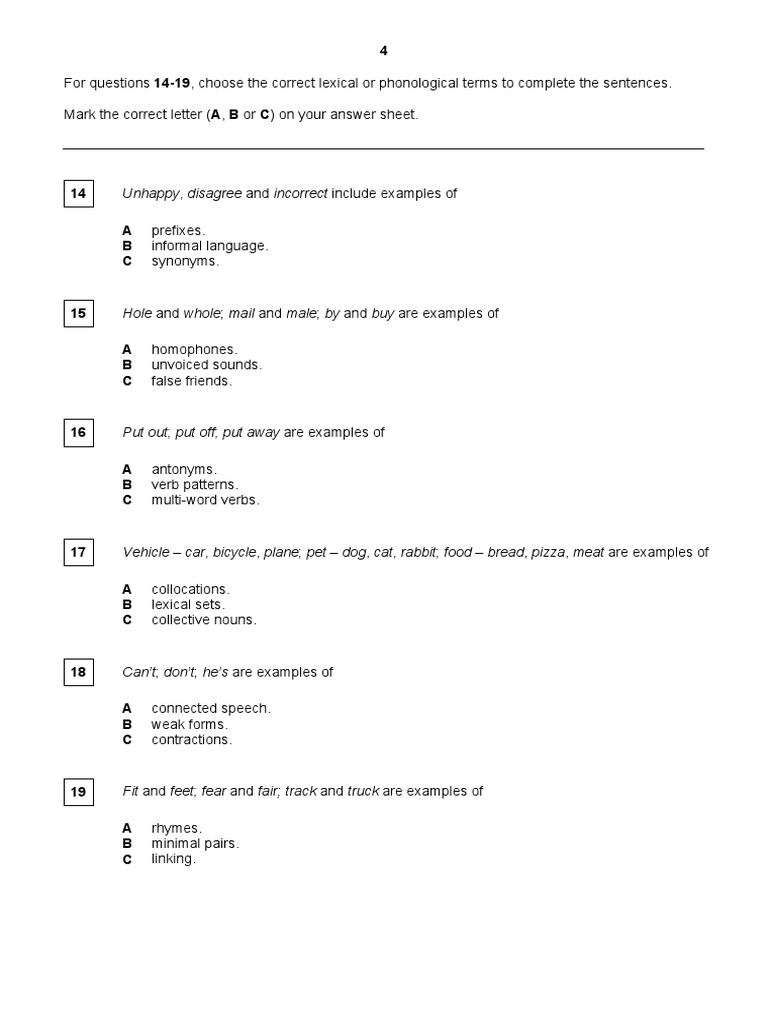 TKT Module 1 Past Paper 2007-6 | PDF