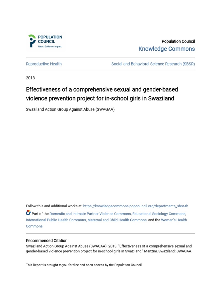 GBV Project | PDF | Violence | Gender Equality