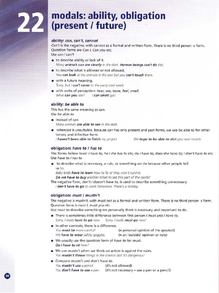 Modals | PDF | Self-Improvement