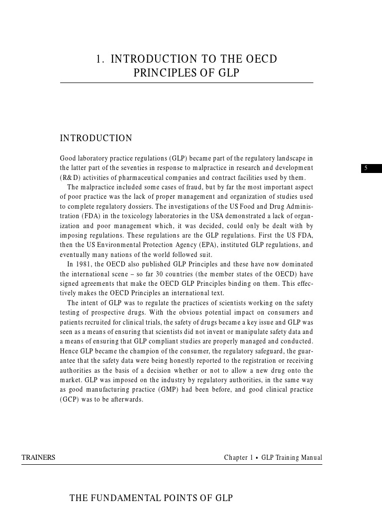 Basic OECD Princples of GLP by WHO | PDF | Quality | Business