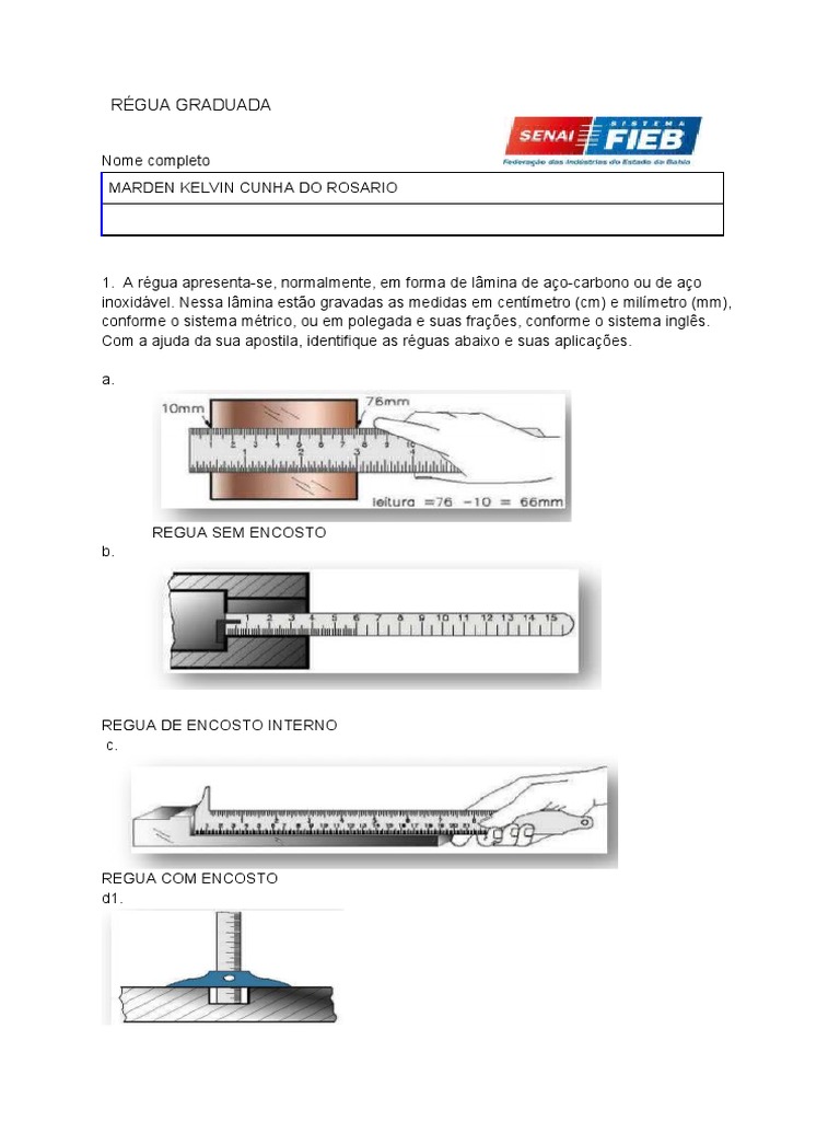 Medidas com réguas graduadas: identificação, leitura e conversão de ...