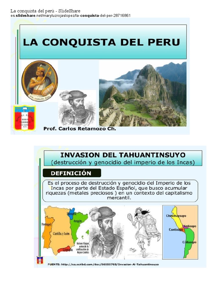 La Conquista Del Perú Slideshare-1 | PDF | Francisco Pizarro ...
