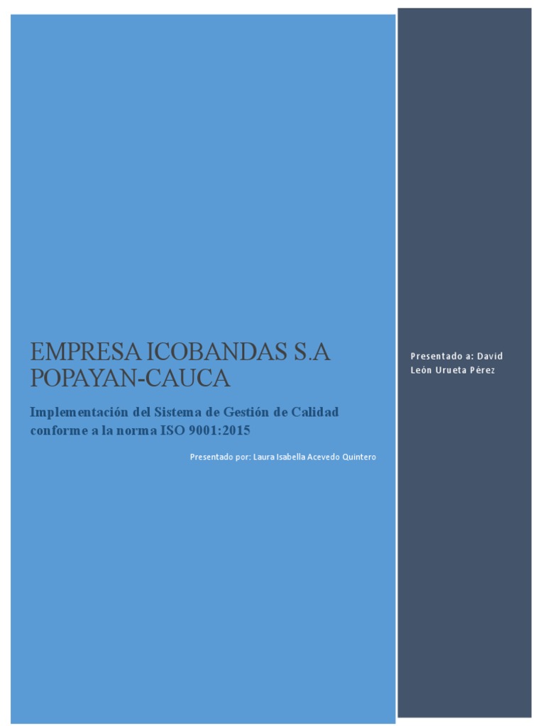 Sistema De Gestion De Calidad Pdf Sistema De Manejo De Calidad