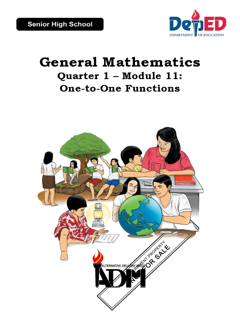 Gen Math11 - Q1 - Mod11 - One-To-One-Functions - v1-1 | PDF | Function ...