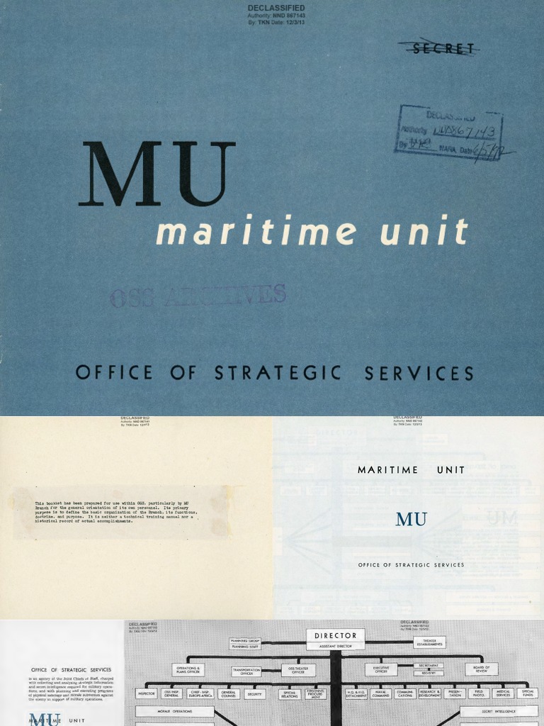Maritime Unit Overview Oss | PDF | Office Of Strategic Services ...