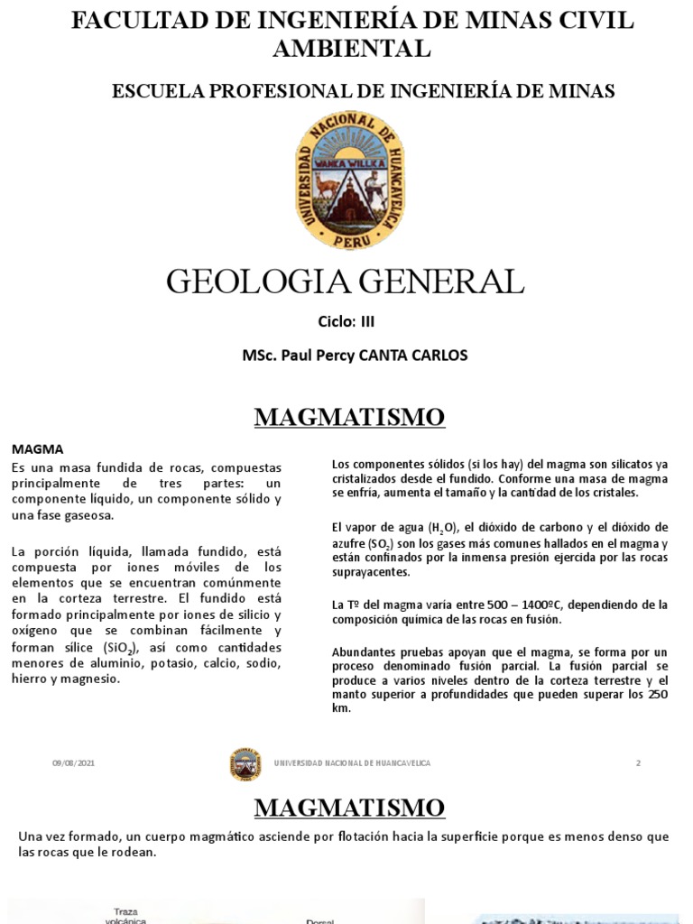 Sesion 5 (Magmatismo - Intrusivo y Extrusivo) - Geologia General | PDF ...