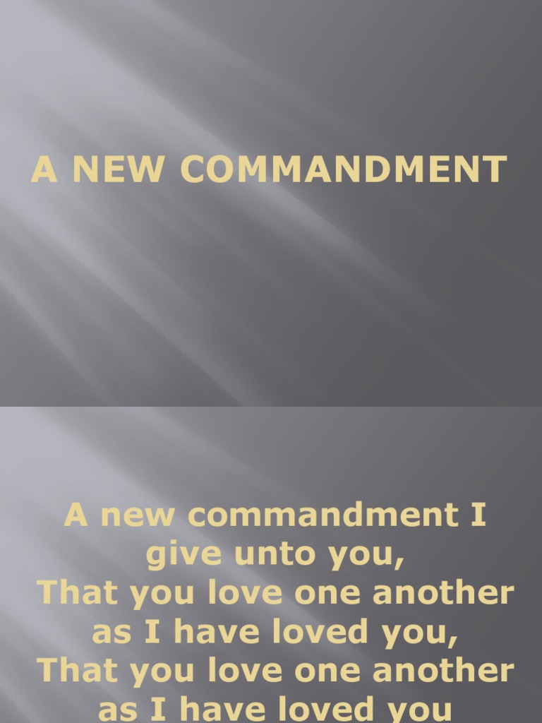A New Commandment | PDF