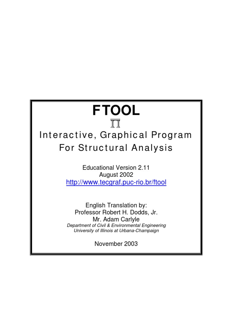Manuale FTOOL | PDF | Button (Computing) | Pascal (Unit)