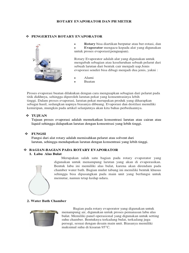 Pengertian Rotary Evaporator | PDF