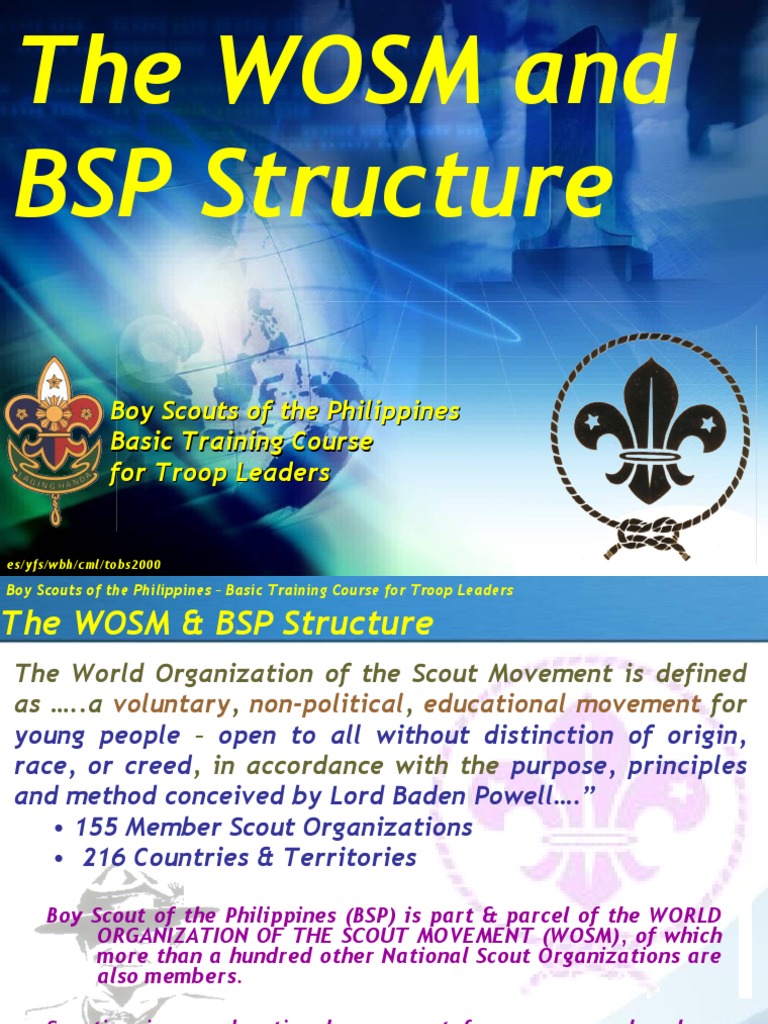 WOSM & BSP Structure | PDF | Boy Scouts Of America | Scouting