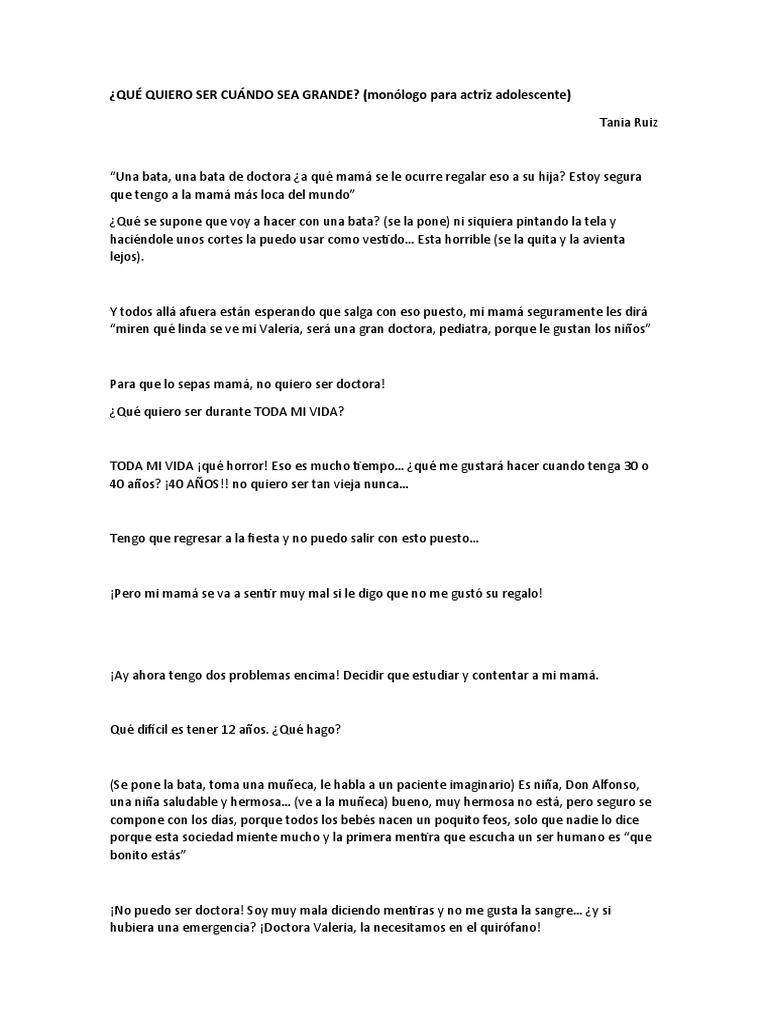 Que Quiero Ser Cuando Sea Grande | PDF