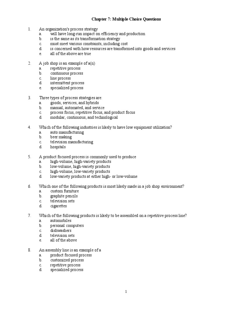 Chap7 MC Questions&Answers | PDF