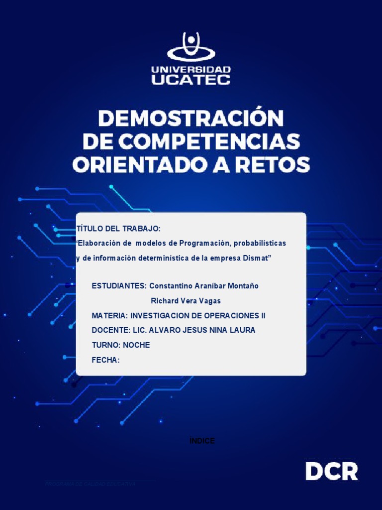 Proyecto de Io2 | PDF | Inventario | Toma de decisiones