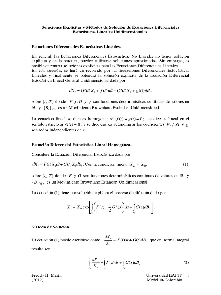 Soluciones Explicitas y Métodos de Solución de Ecuaciones Diferenciales ...