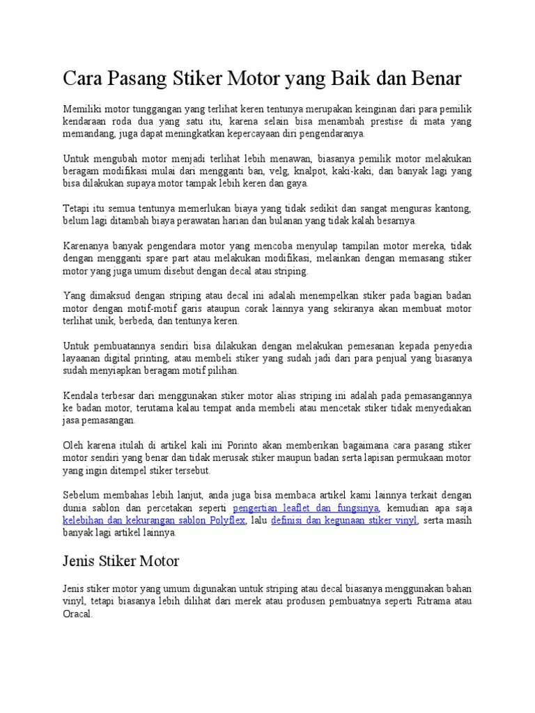 Jenis - Jenis Sticker | PDF