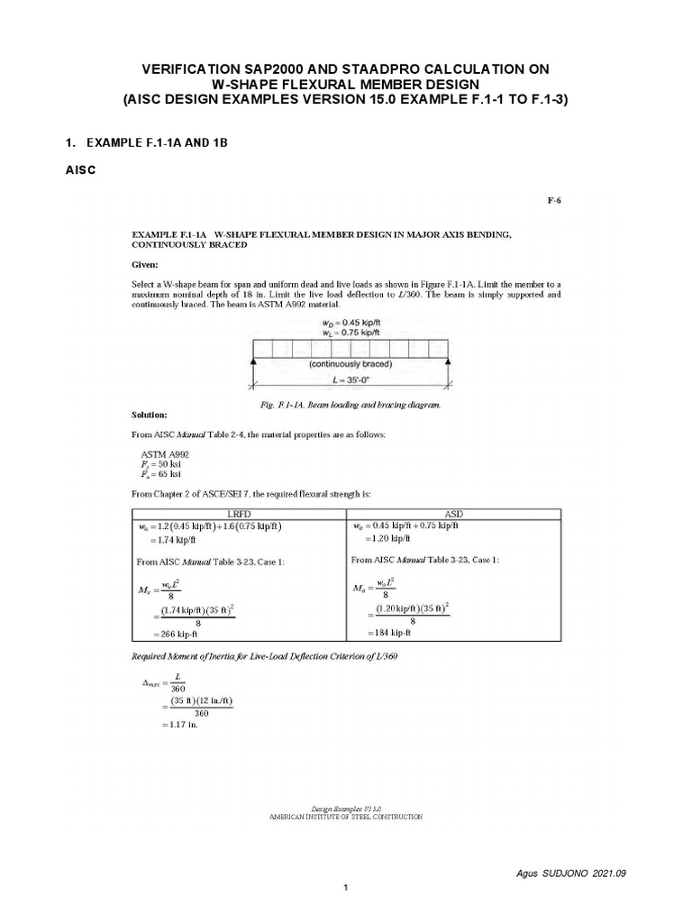 SAP2000 Simple Beam Verification | PDF | Bending | Beam (Structure)