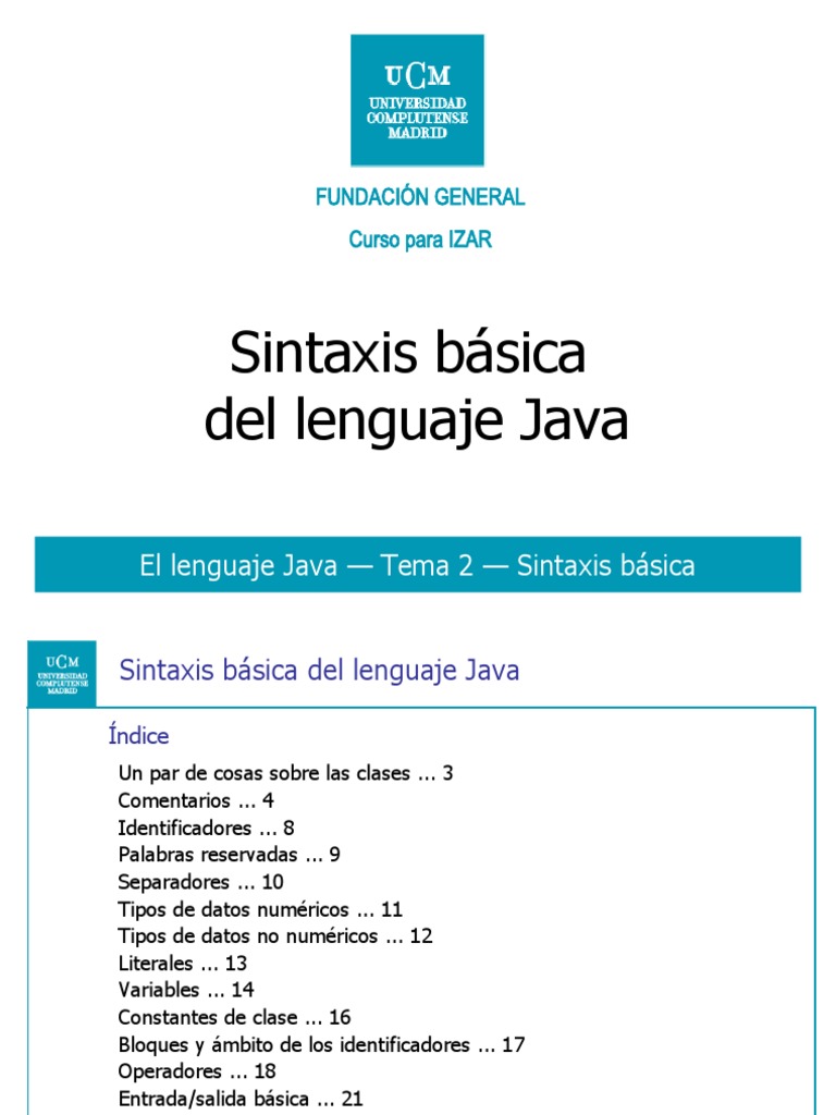 Tema 02 | PDF | Java (lenguaje de programación) | Lenguaje de programación