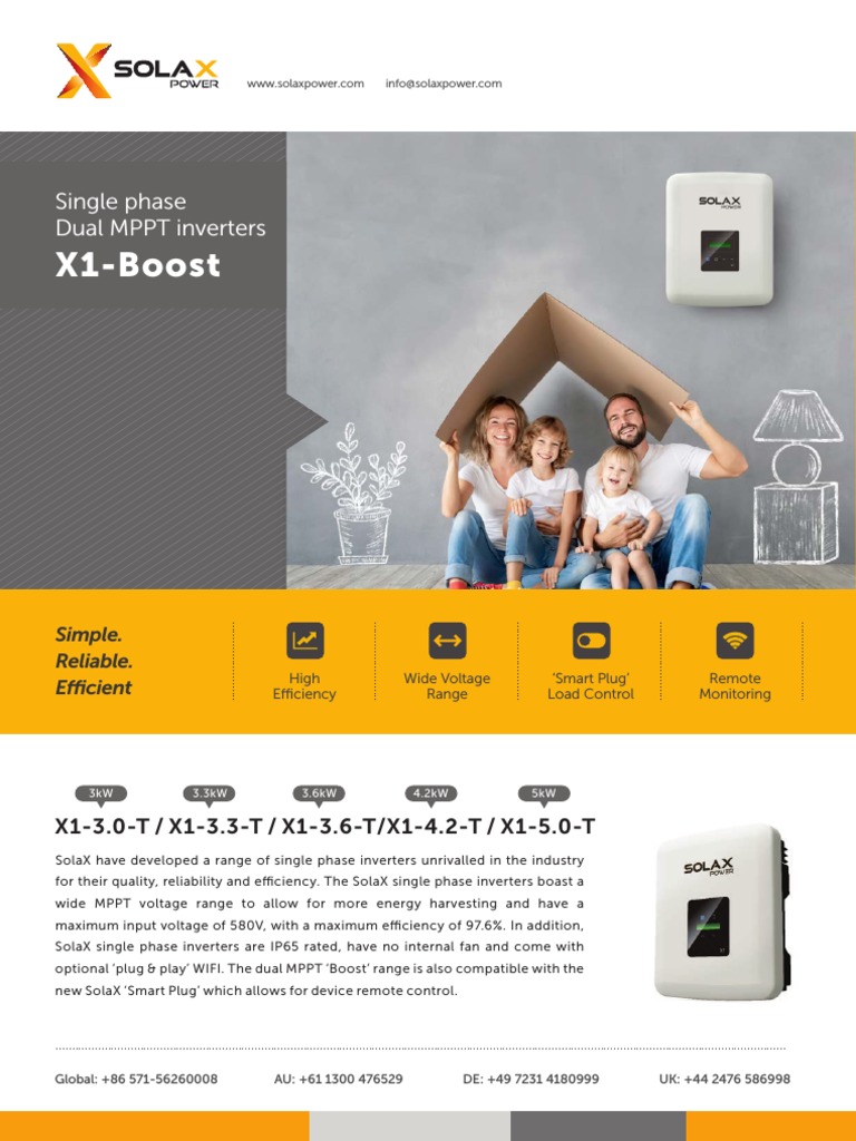 SolaX 3.6kW Inverter Specifications | PDF | Power Inverter ...