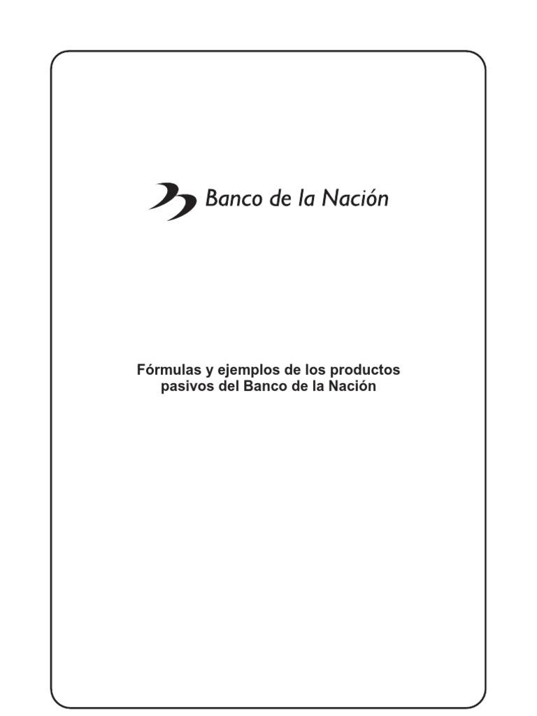 Formulas - CtaAhorros CteCte DptoPlazo - PNatural SPrivado | PDF ...