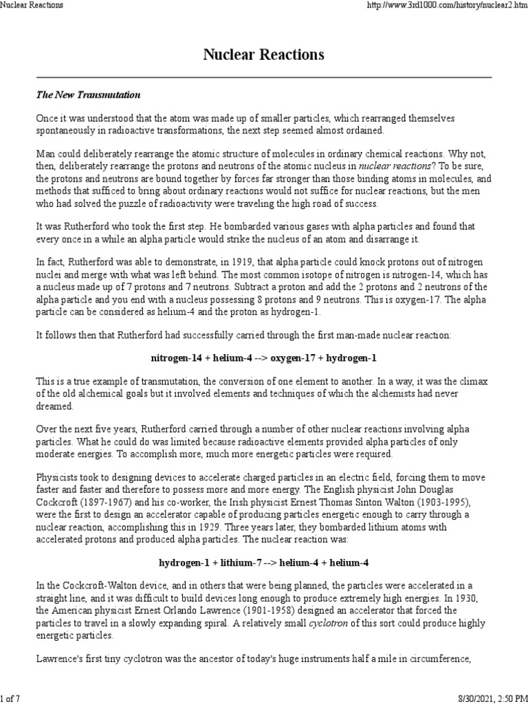 Alpha Particle Bombardment of Elements | PDF | Nuclear Physics | Neutron