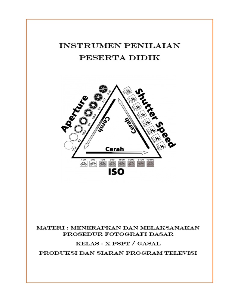 Instrumen Penilaian Produksi Audio Visual Fotografi - Compressed | PDF
