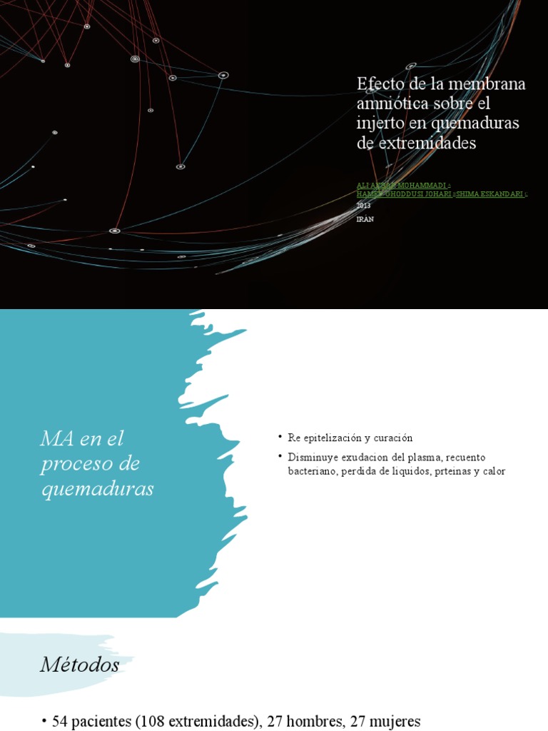 Membranas Amnioticas y Su Uso en Dermatologia | PDF | Quemar | Herida Membranas Amnioticas y Su Uso en Dermatologia | PDF | Quemar | Herida