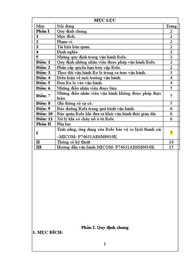 Quy Trinh Van Hanh Role MICOM P746 | PDF