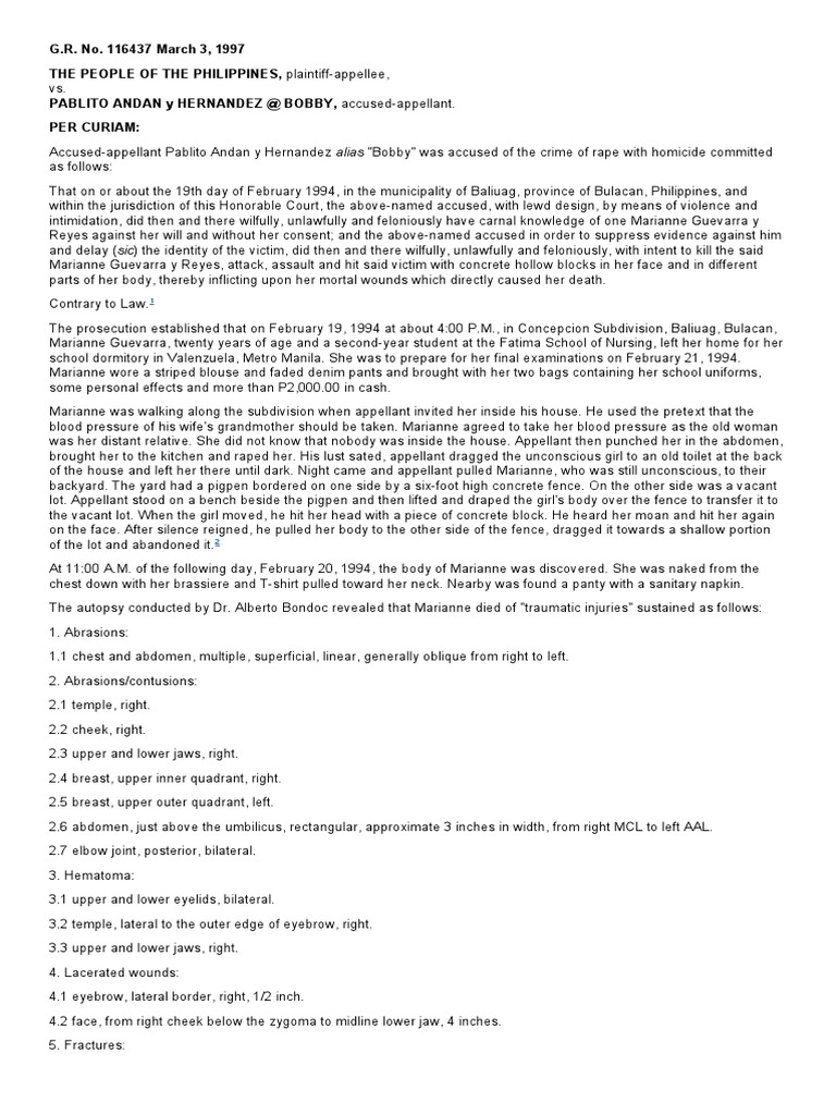 G.R. No. 116437 March 3, 1997 THE PEOPLE OF THE PHILIPPINES, Plaintiff ...