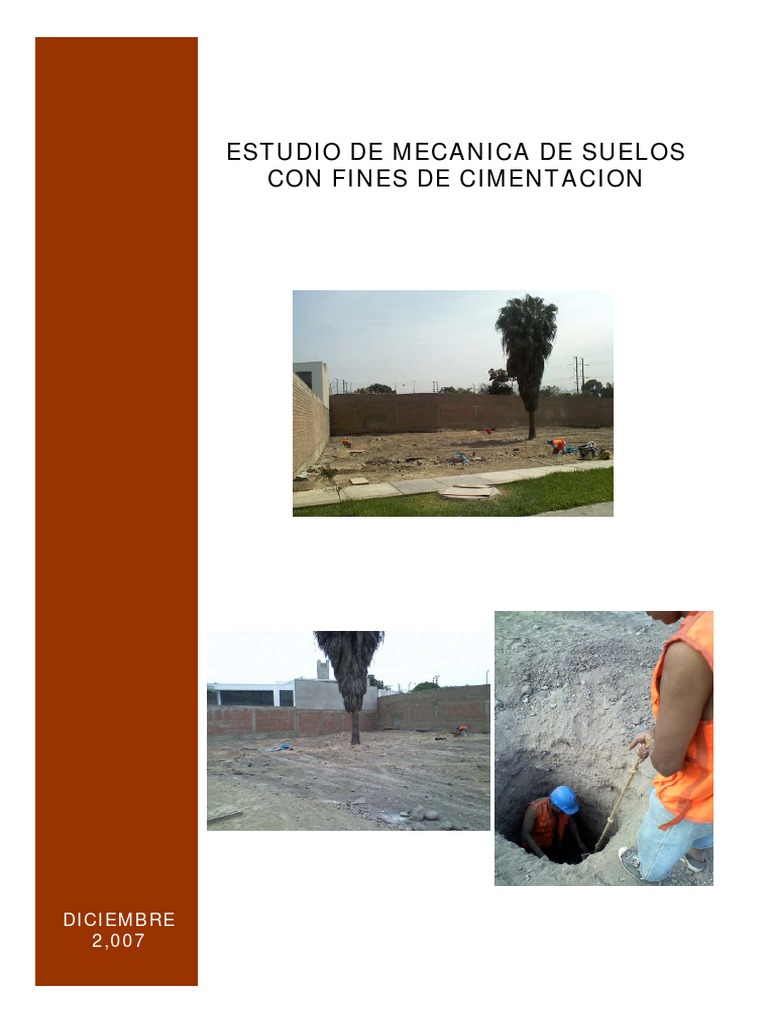 Estudio de Mecanica de Suelos | PDF | Fundación (Ingeniería) | Hormigón