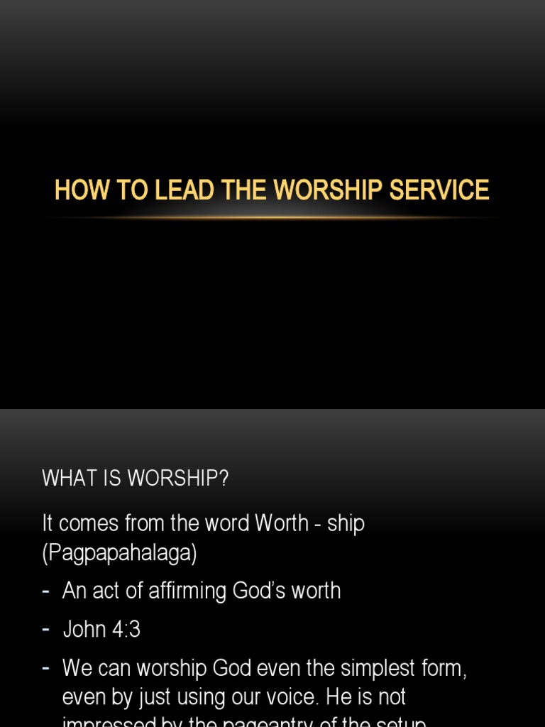 Leading Effective Worship Services | PDF | Sermon | Worship