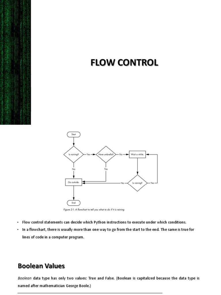 Flow Control | Download Free PDF | Boolean Data Type | Control Flow