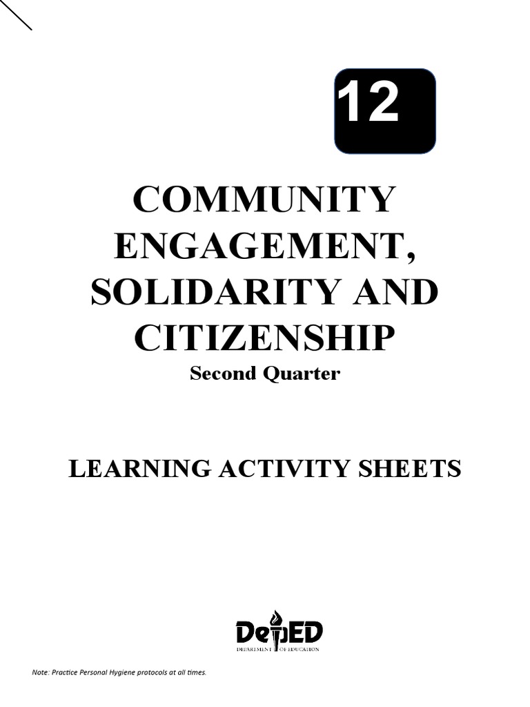 2ndquarter Community Engagement Solidarity and Citizenship q2 Las | PDF ...