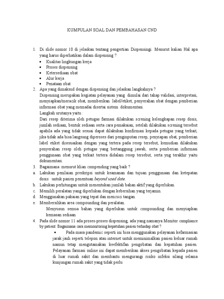 Kumpulan Soal Dan Pembahasan CND | PDF | Pengembangan Diri | Sains & Matematika