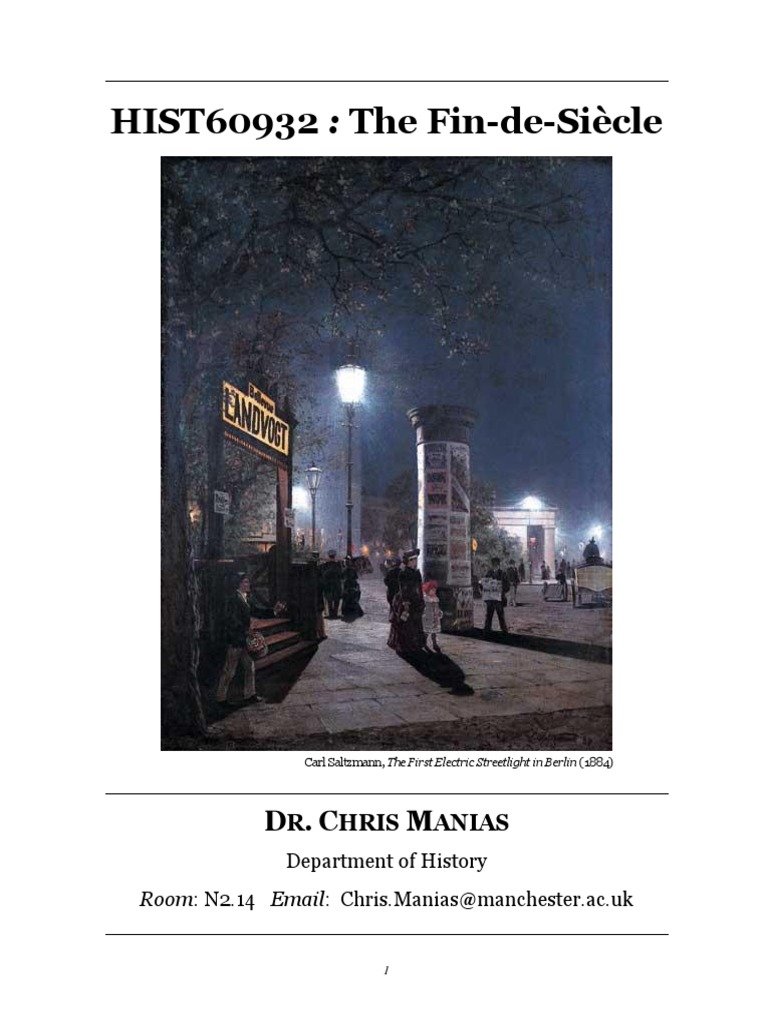 The Fin de Siecle | Download Free PDF | Masculinity | Hysteria