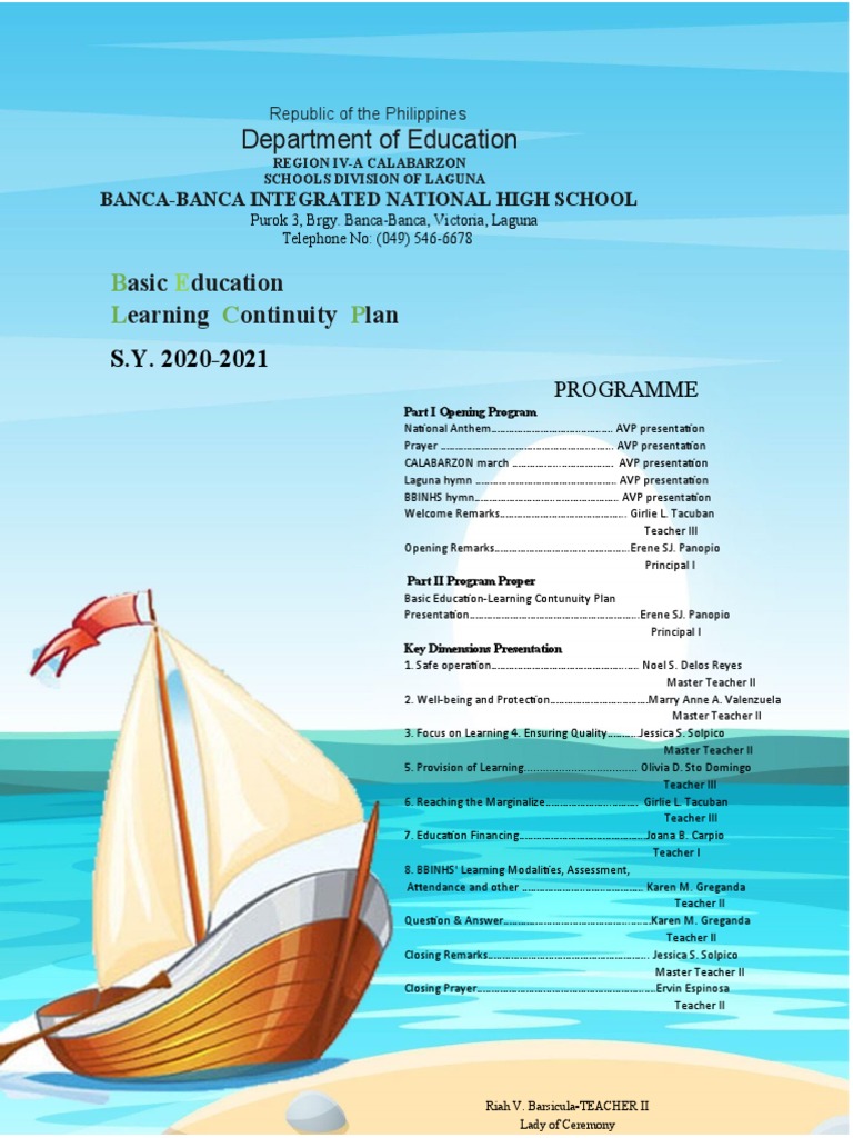 Be LCP Programme 2021 2022 | PDF