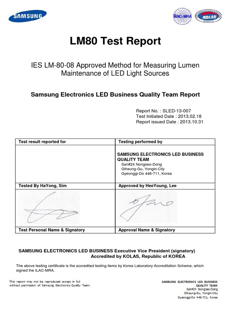Samsung LM80 1 | PDF | Electrical Engineering | Metrology