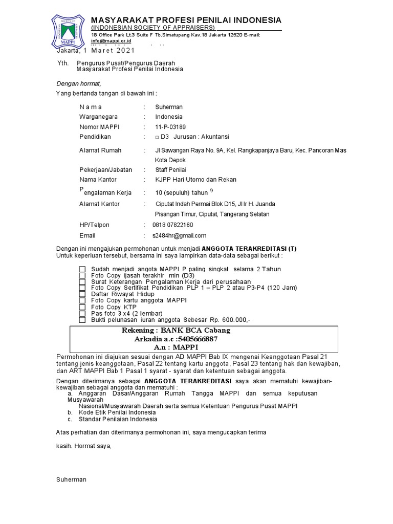 Daftar MAPPI T | PDF