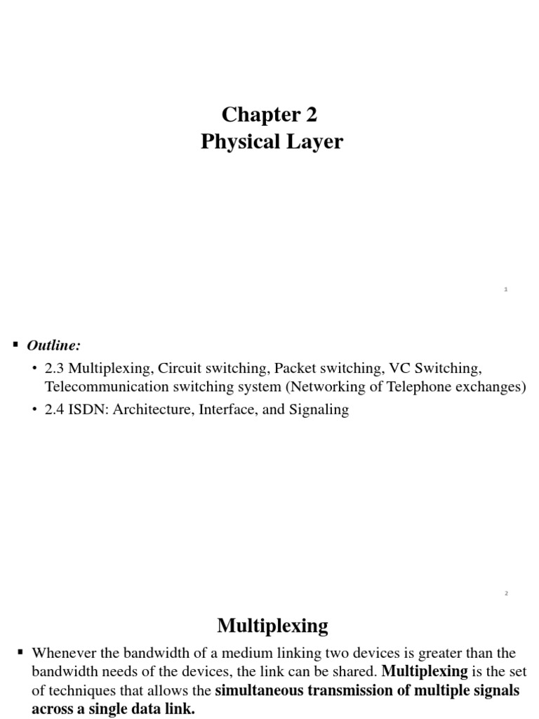 Chapter 2 - Physical Layer | Download Free PDF | Multiplexing ...