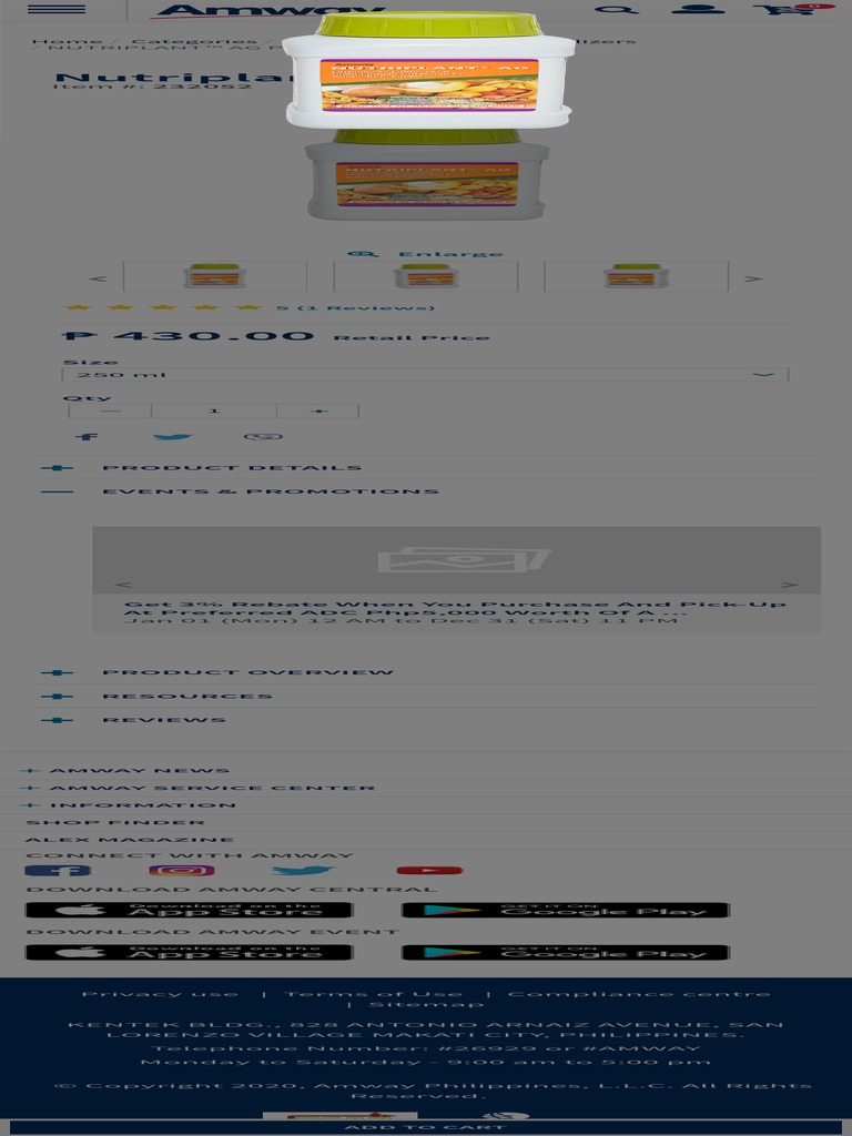 NUTRIPLANT AG Plant Growth Enhancer 250ml Amway Philippines | PDF