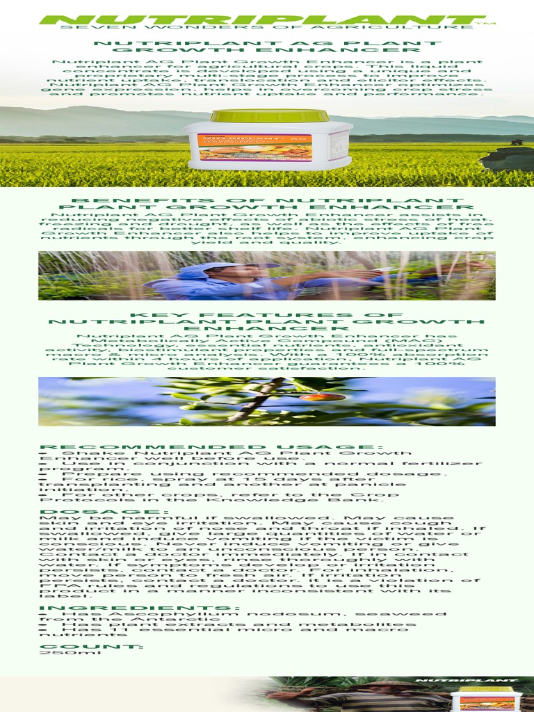 Nutriplant Ag Plant Growth Enhancer | PDF