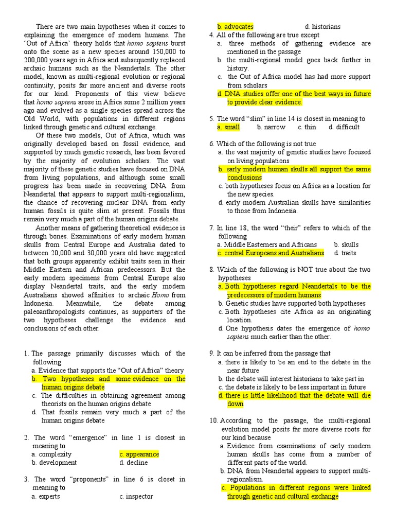 Kumpulan Reading 2 | PDF | Human Evolution | Neanderthal
