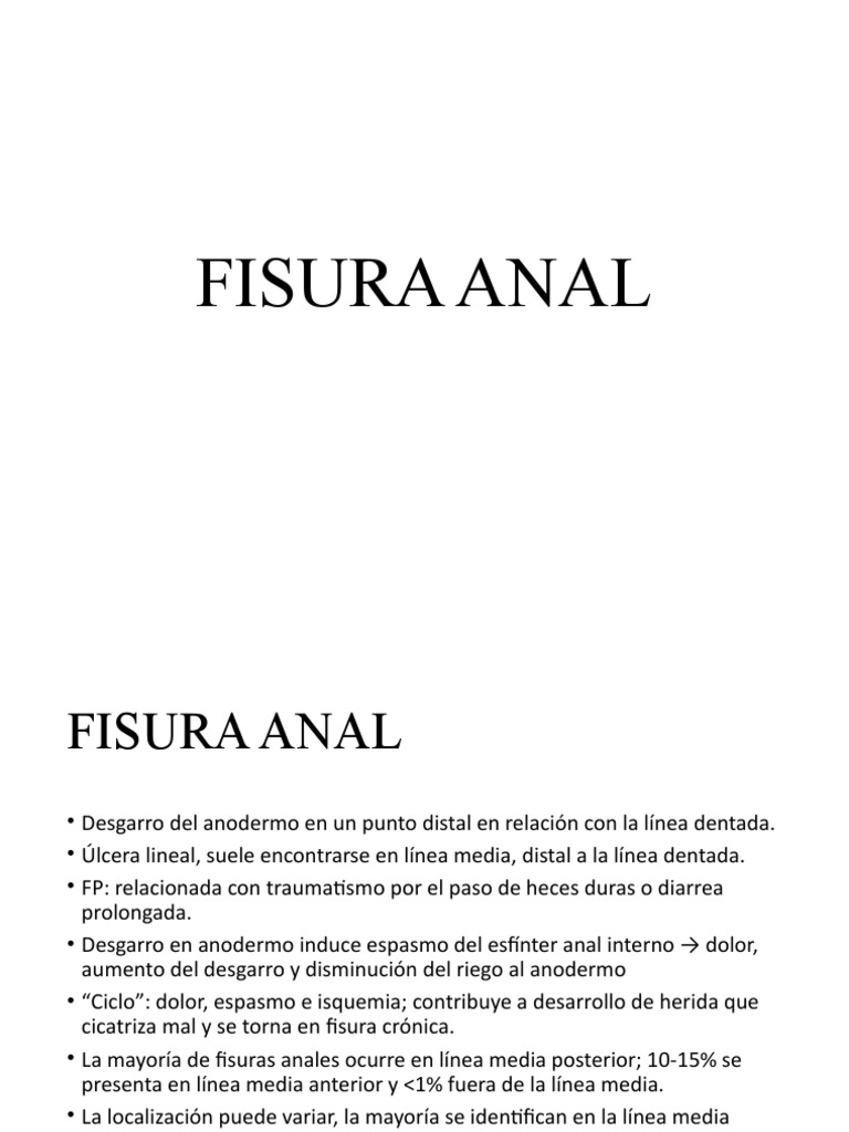 Fisura Anal | PDF | Enfermedad de Crohn | Recto