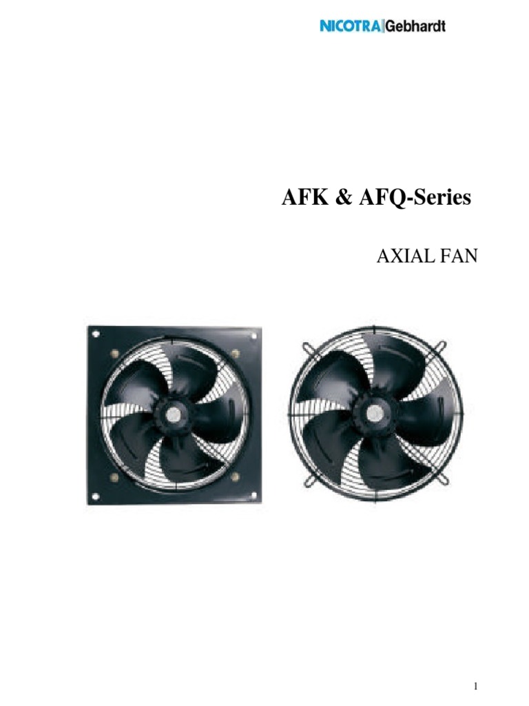 AFK & AFQ-Series: Axial Fan | PDF | Electric Motor | Electrical Engineering