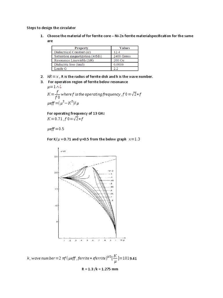 Steps To Design The Circulator | PDF