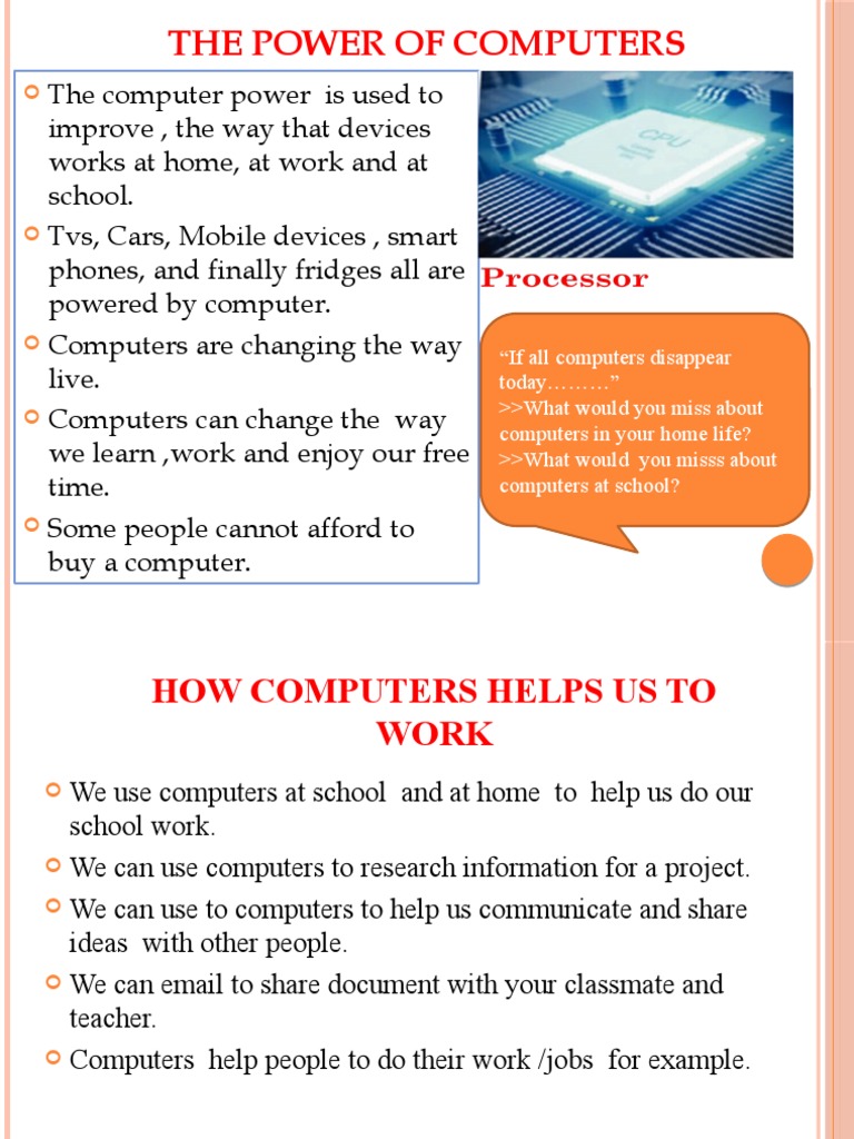 The Power of Computers YEAR FOUR | PDF | Microprocessor | Central ...