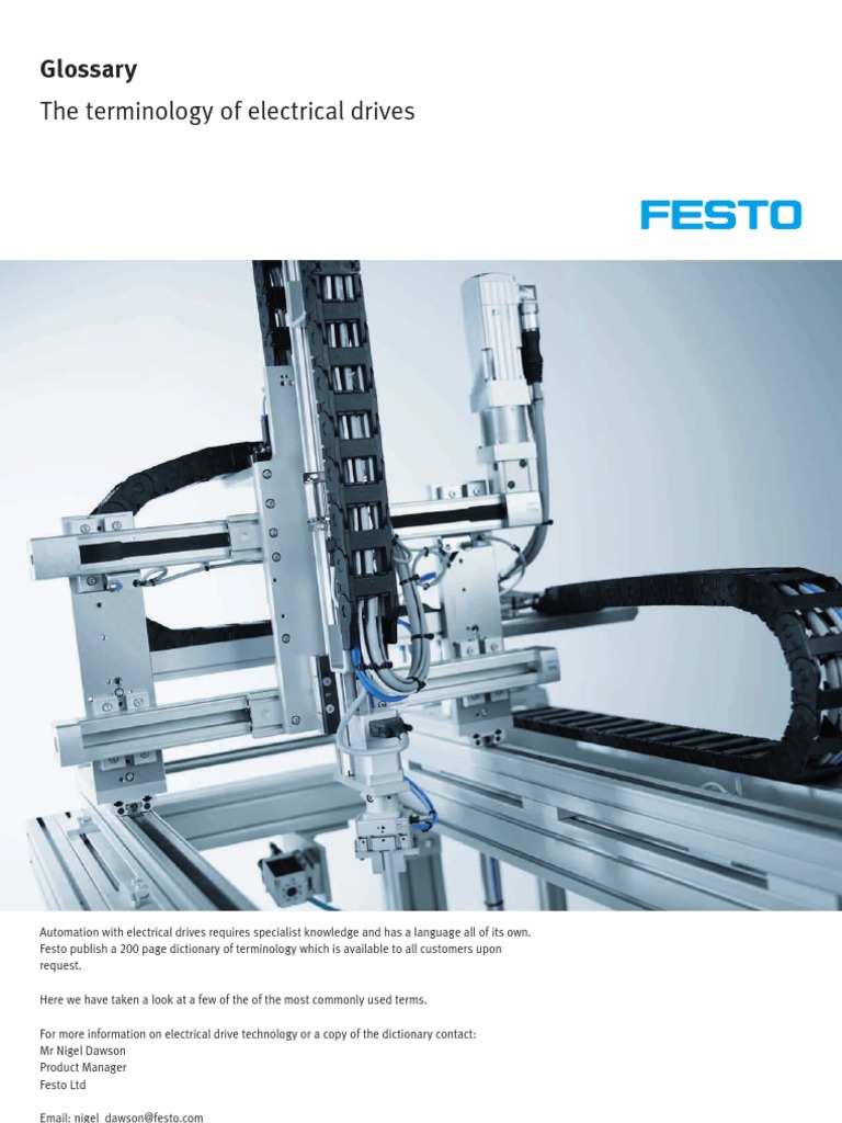 Festo Electrical Drives Terminology Guide | PDF | Electric Motor ...