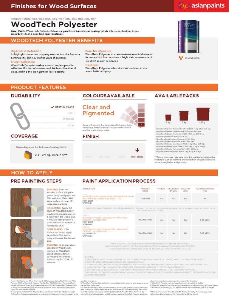 WoodTech Polyester Clear | PDF | Epoxy | Paint