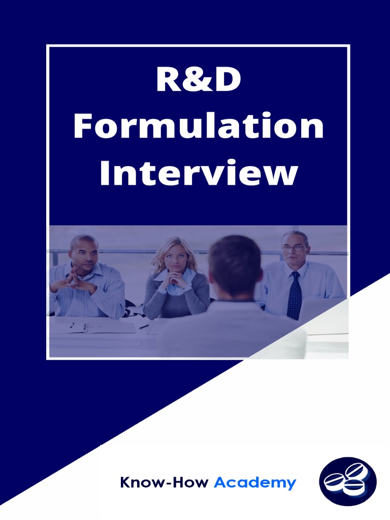 R&D Formualtion Interview Questions & Answers | PDF | Tablet (Pharmacy ...