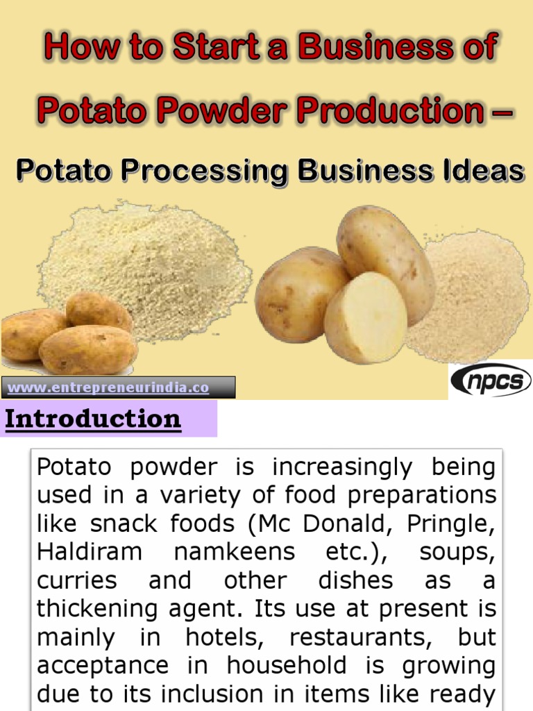 How To Start A Business of Potato Powder Production-297057 | PDF ...